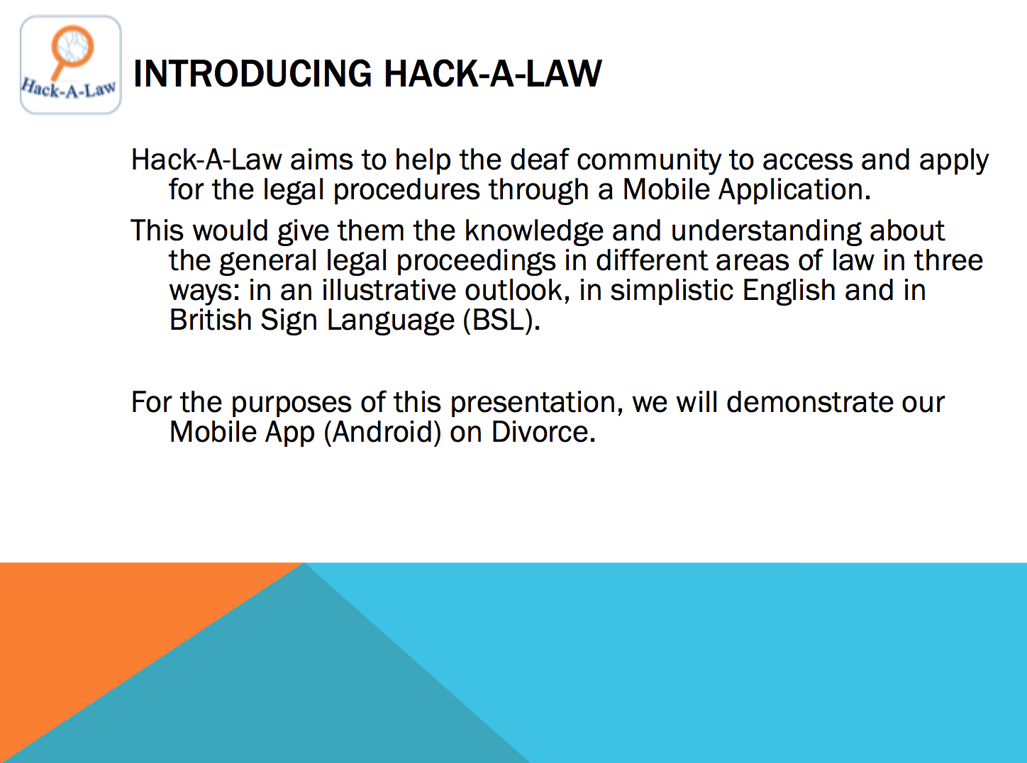 2016 Manchester Deaf Centre Legal Hackathon